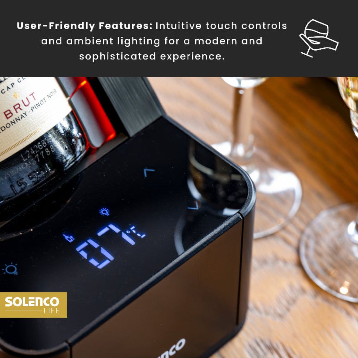 Solenco Life Precision Bottle Wine Cooler – 5°C to 20°C Range