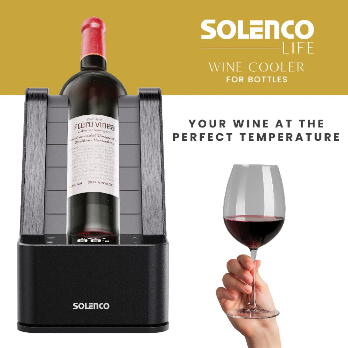 Solenco Life Precision Bottle Wine Cooler – 5°C to 20°C Range